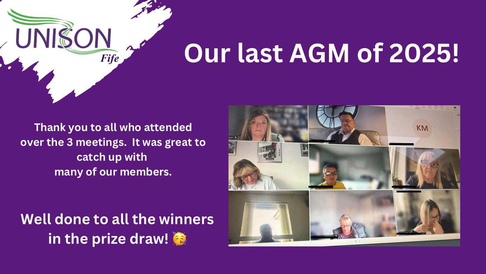 AGM’s – Thank you for attending - Unison